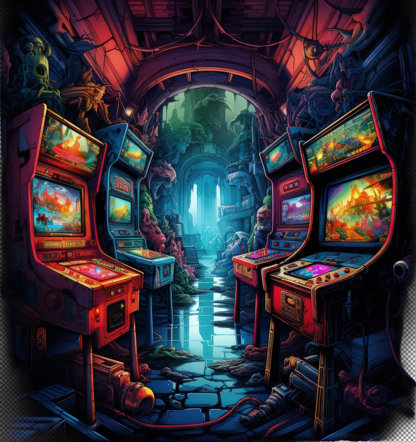 Retro Game Arcade Clipart, Nostalgia Arcade Clipart Set: Classic Games ...