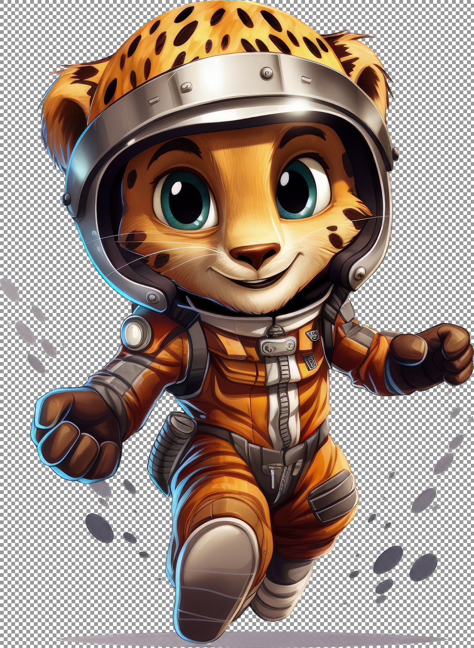 Racing Cheetah Clipartsprinting Cheetah Clipart Collection - Etsy