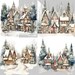 Christmas Village Clipart, Christmas Storefronts Watercolor Clipart ...