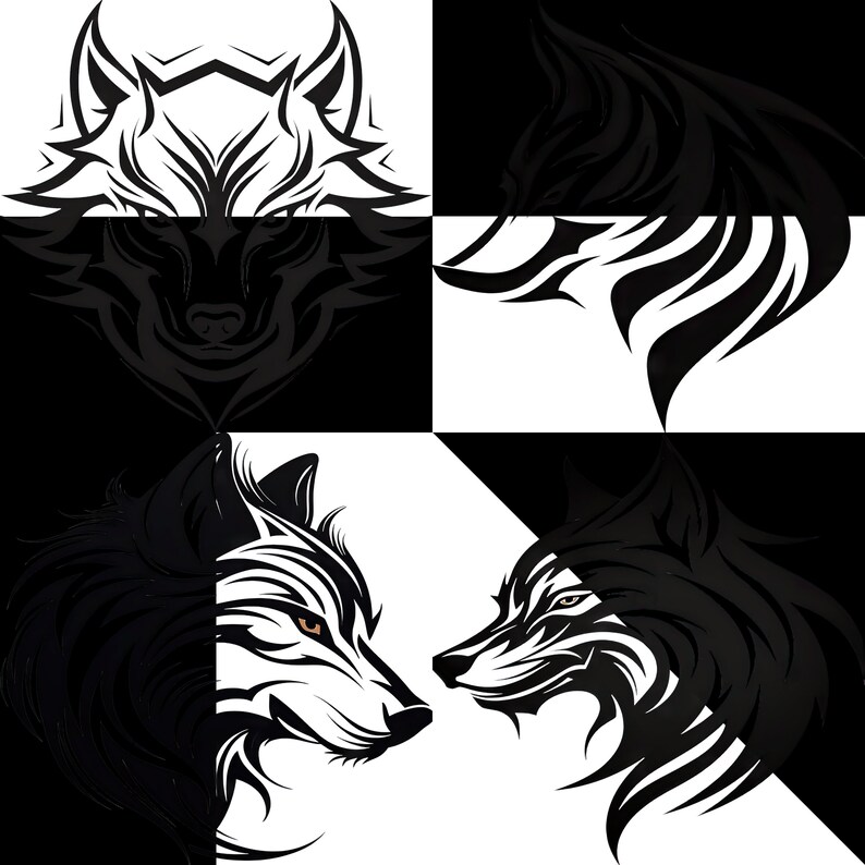 Abstract Wolf Vector Logo PNG Clipart, Vector Logo Clipart, Abstract ...
