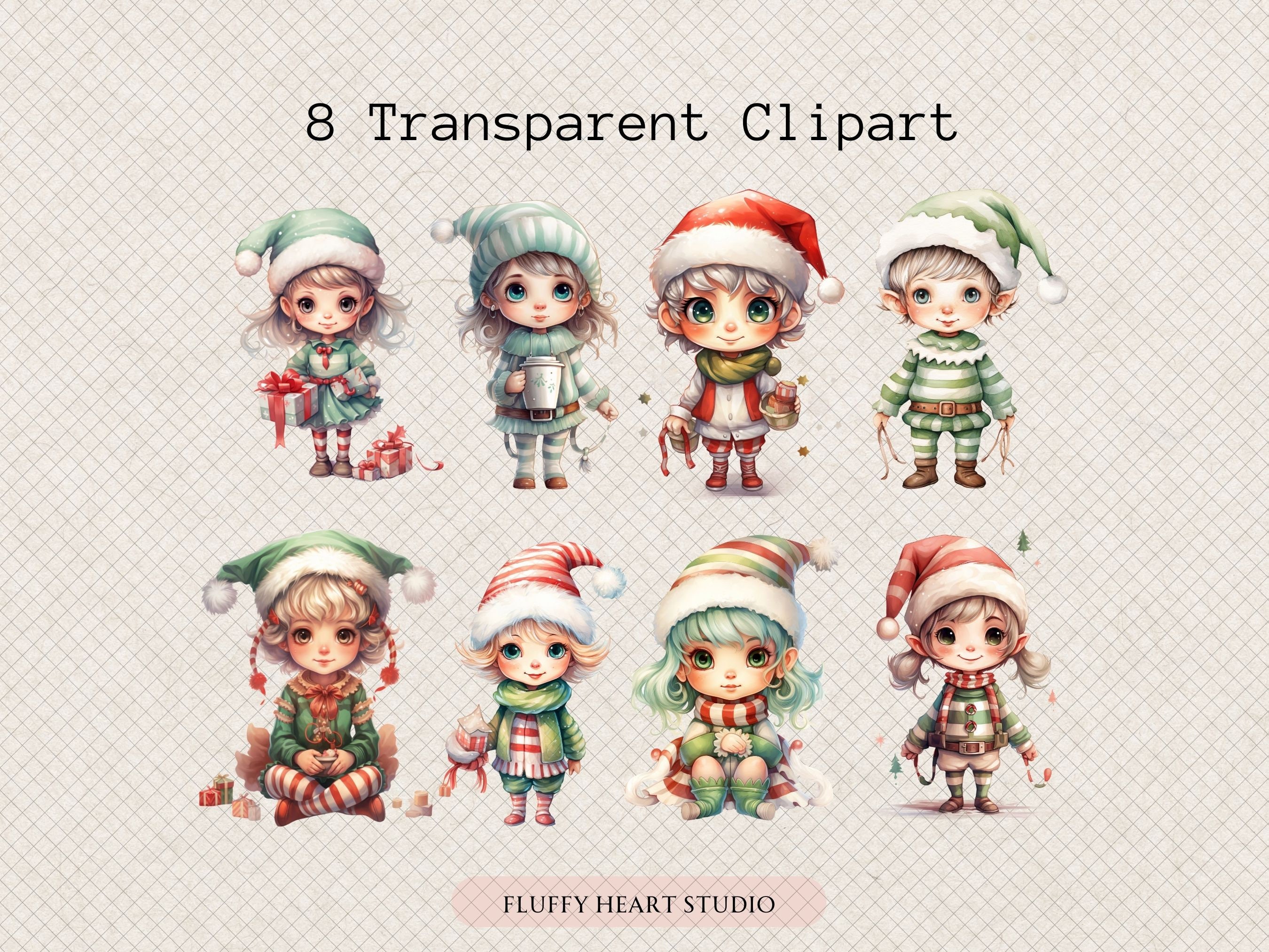 Christmas Elf Clipart for Commercial Use Transparent PNG Premium ...