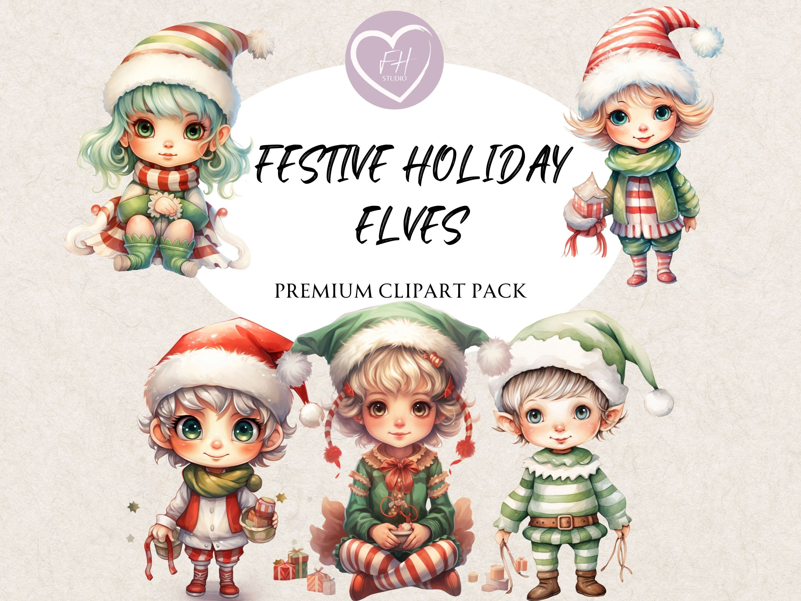 Christmas Elf Clipart for Commercial Use Transparent PNG Premium ...