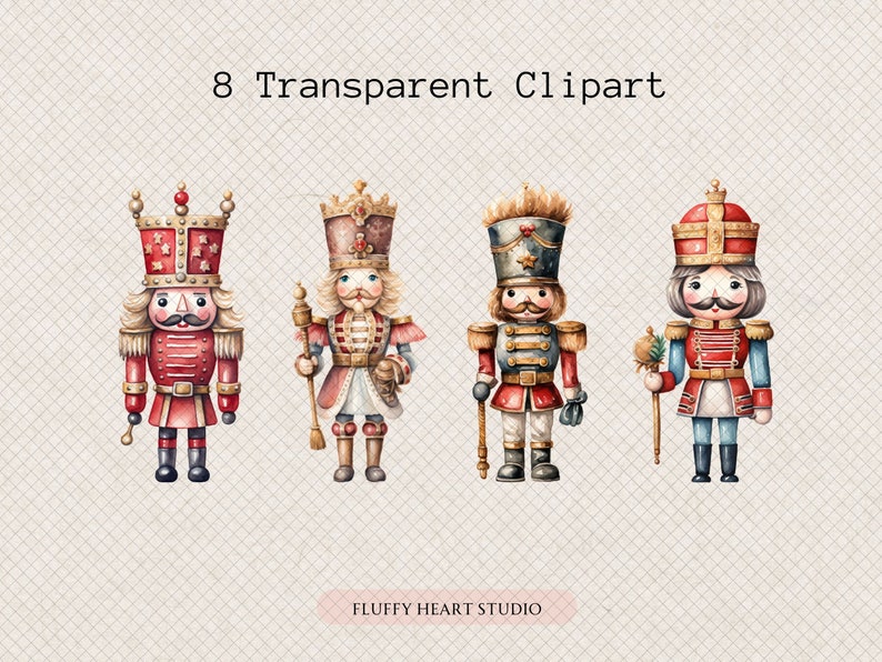 Christmas Nutcrackers Clipart Watercolor Clipart for Commercial Use ...