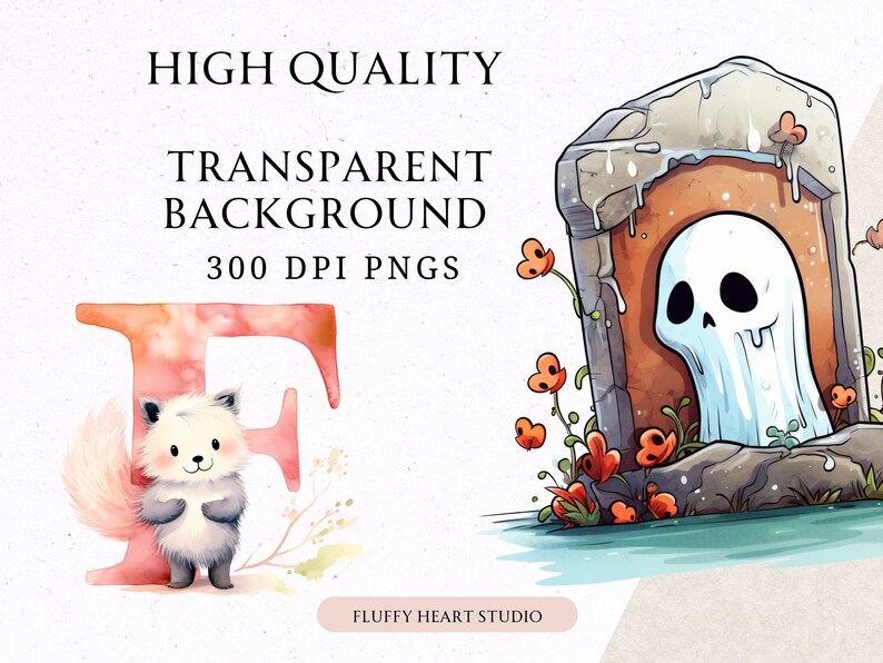 Halloween Gravestone Clipart Watercolor Clipart for Commercial Use ...