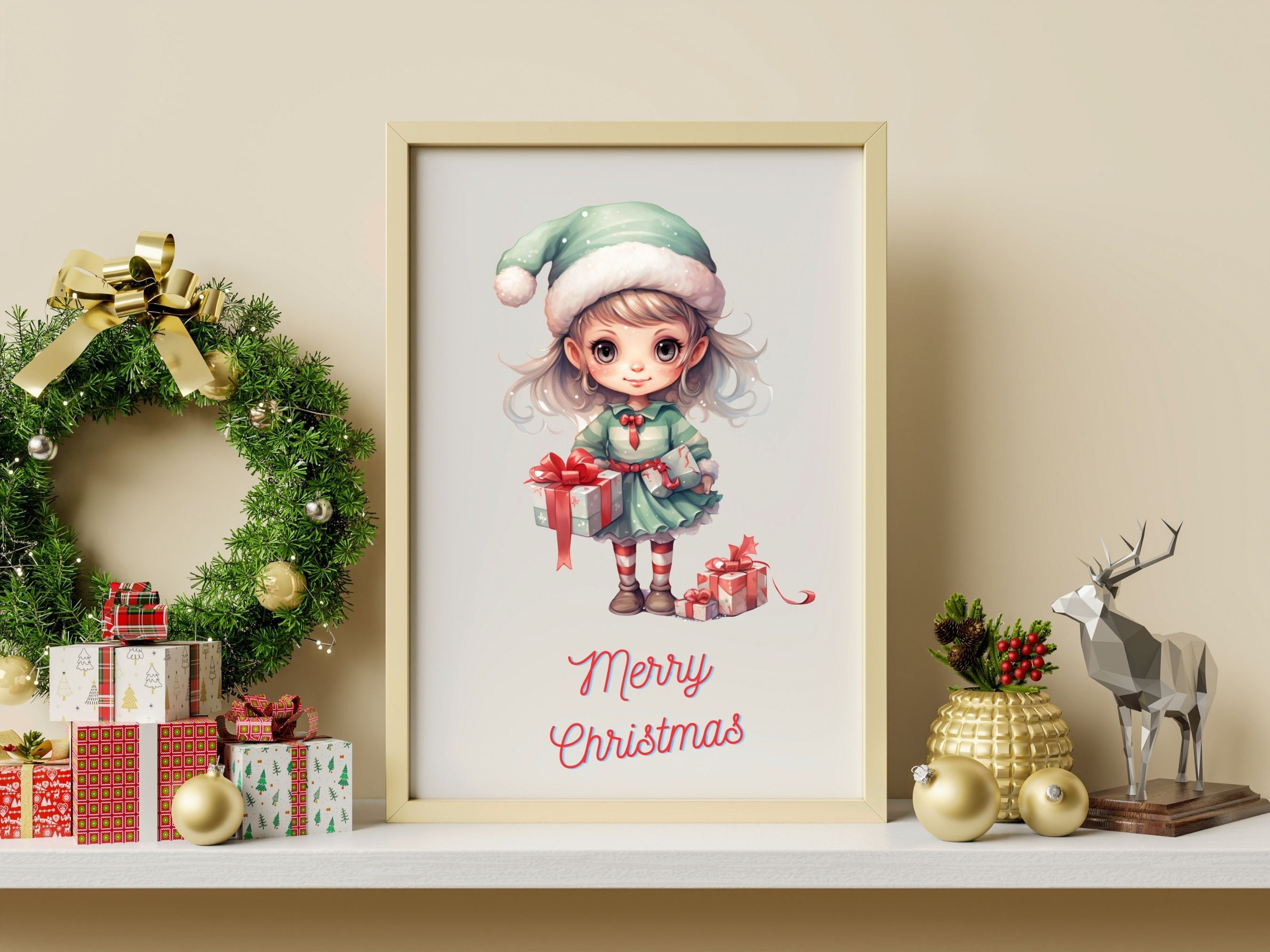 Christmas Elf Clipart for Commercial Use Transparent PNG Premium ...