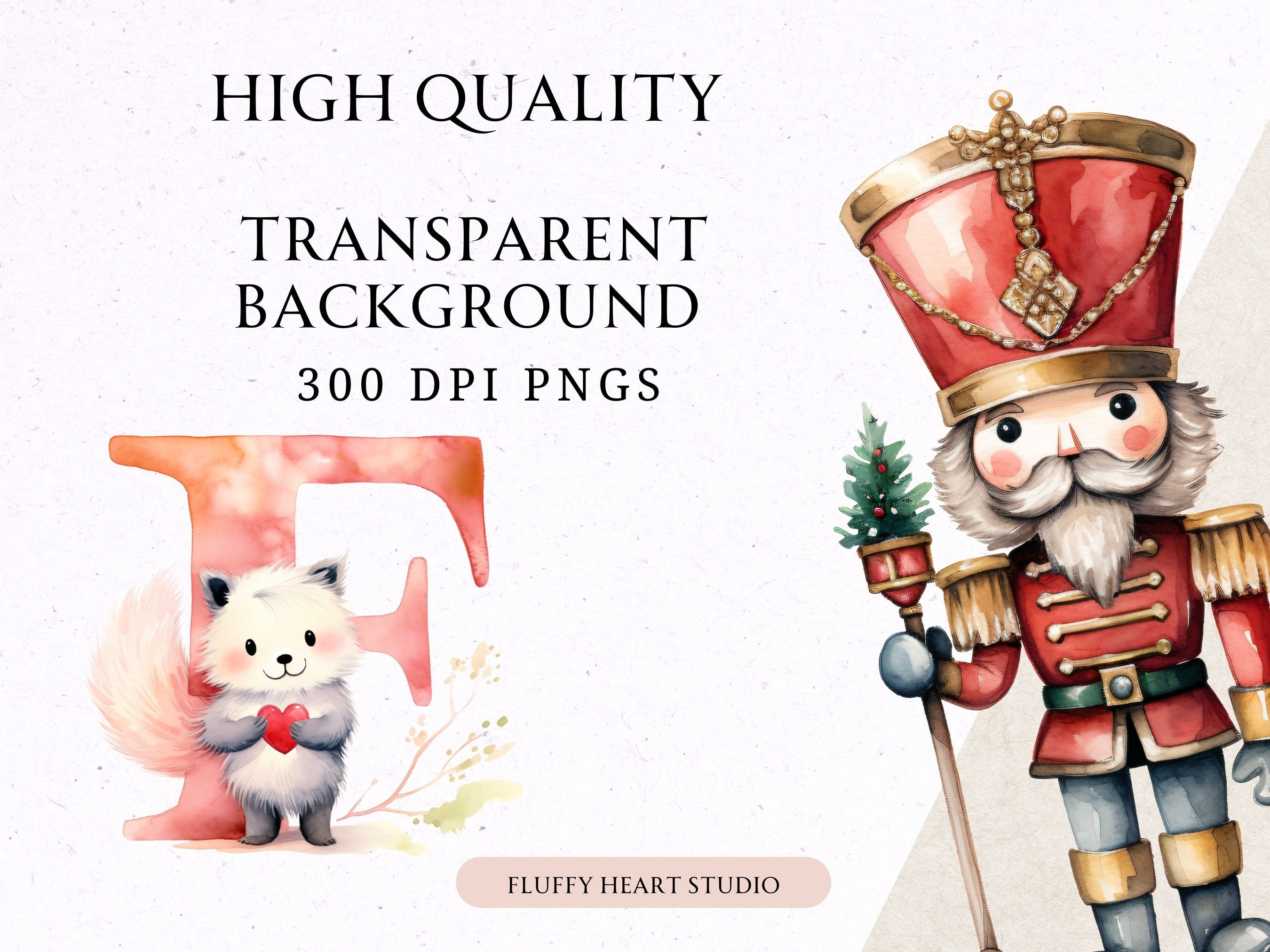 Christmas Nutcrackers Clipart Watercolor Clipart for Commercial Use ...