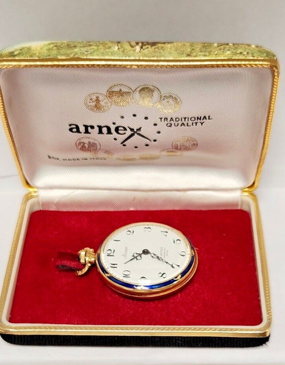 Rare Vintage ARNEX Incabloc 17 Jewels 18k gold pendan… - Gem