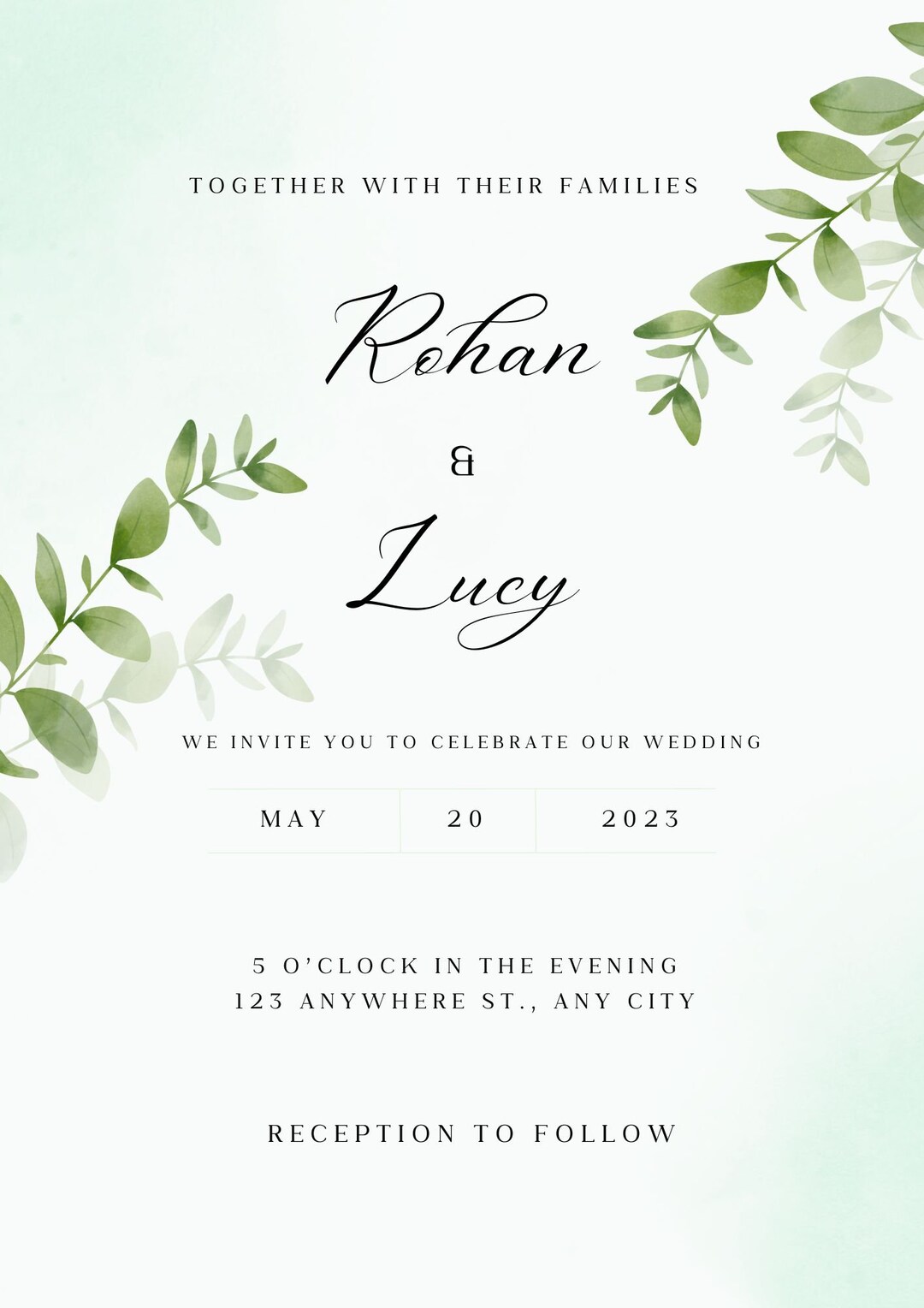 Customize Digital Wedding Invitation Card,digital Wedding Template,jpeg ...