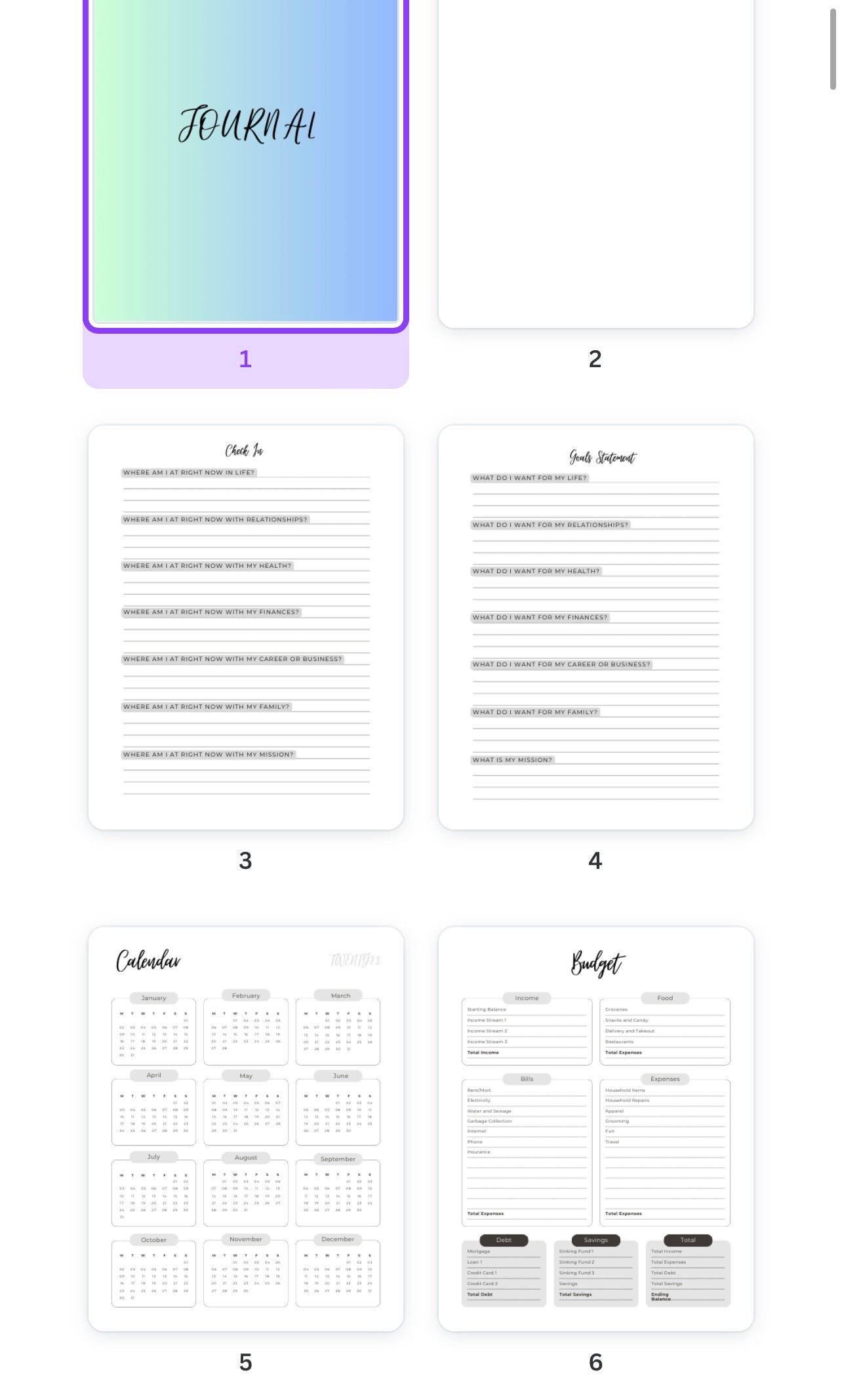 PDF Printable Health and Wellness Journal - Etsy