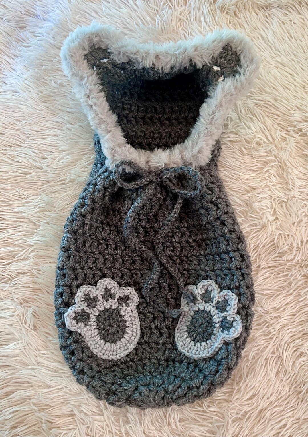 Crochet Teddy Bear Cocoon | Newborn Photo Prop, Baby Shower Gift - Etsy