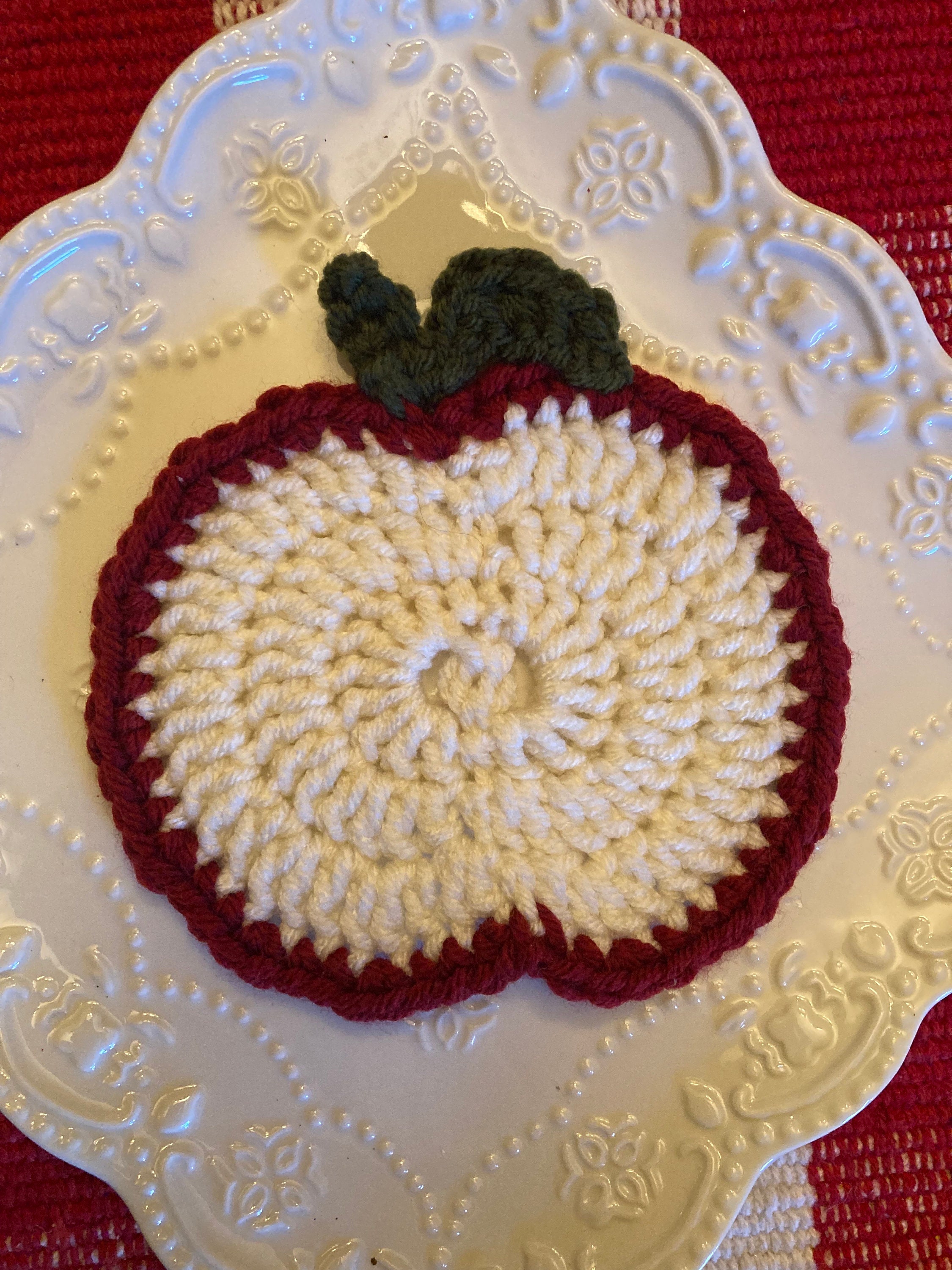 Apple Coasters Set of Four, Teacher Gifts, Autumn Decorations , Gift ...