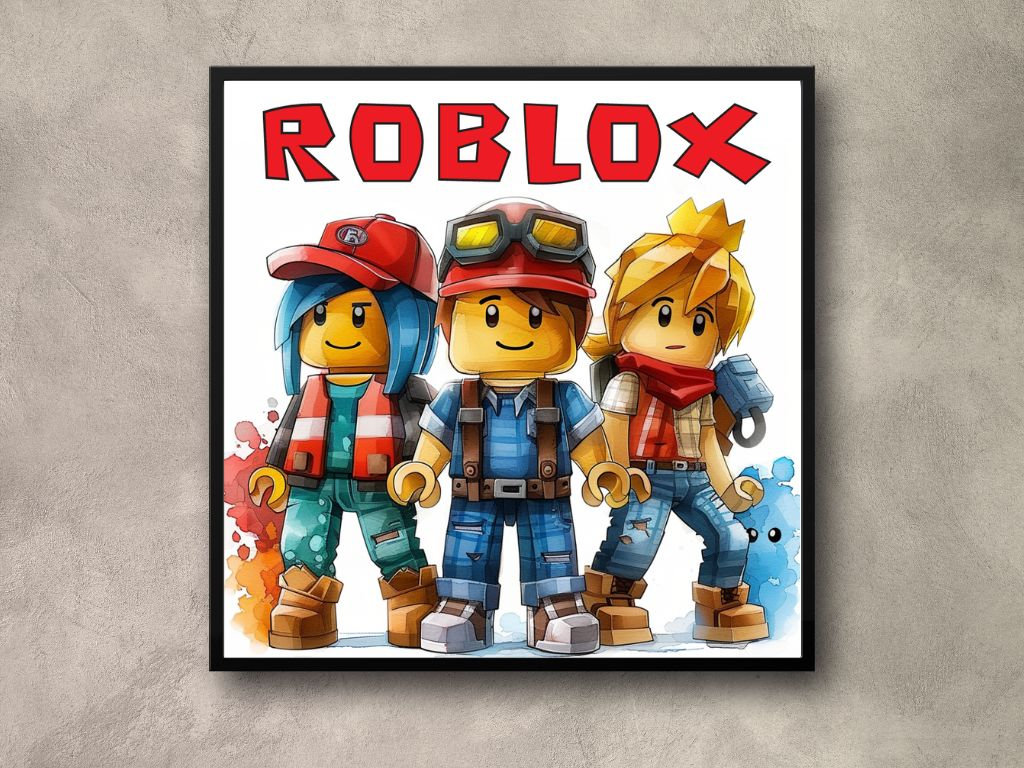 Roblox Watercolor Painting, Digital Download, Wall Art, Printable ...