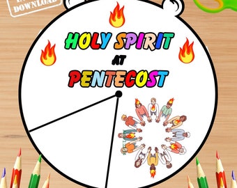Gifts of the Holy Spirit Coloring Wheel, Bible Lesson, Sunday School ...