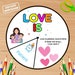 God is Love Coloring Wheel, Printable Bible Activity, Watercolor, Kids ...