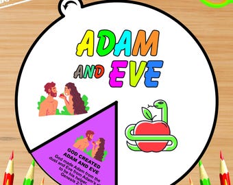 Adam and Eve Spinner Craft | Bible Story Activity for Kids | Sunday ...