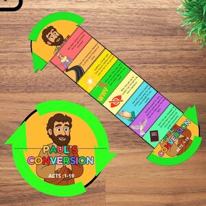 From Saul to Paul Coloring Wheel, Bible Story Activity for Kids ...