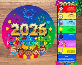 New Year Prayers Coloring Wheel, Bible Activity, Memory Game, Sunday ...