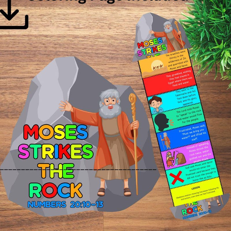 Moses and the Rock Craft - Etsy