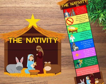 Christmas Bible Craft, Names of Jesus Manger Craft, Baby Jesus Sunday ...
