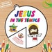 Jesus in the Temple Coloring Wheel, Luke 2, Bible Story, Kids Bible ...