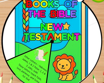 Books of the Bible, Old Testament Coloring Cube, Printable Bible ...