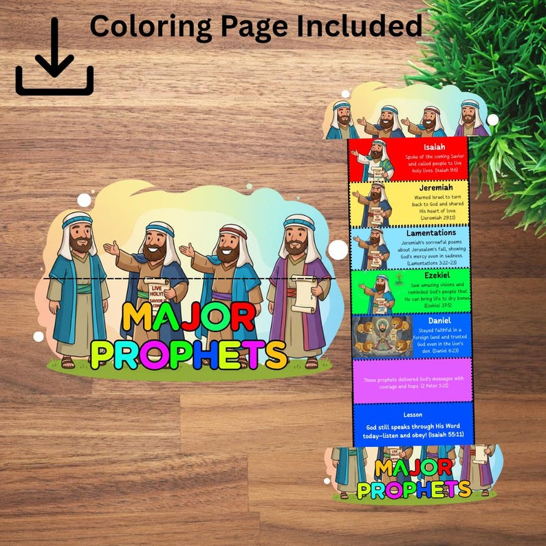 Major Prophets Folding Surprise Bible Craft: Bible Study Lesson Guide ...
