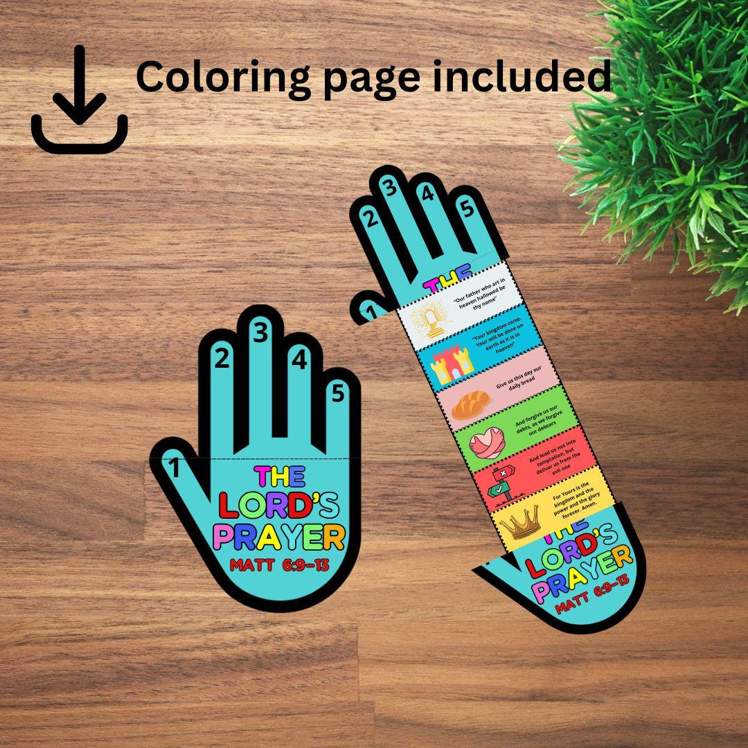 The Lord's Prayer | How to Pray Craft for Kids | Sunday School Bible ...