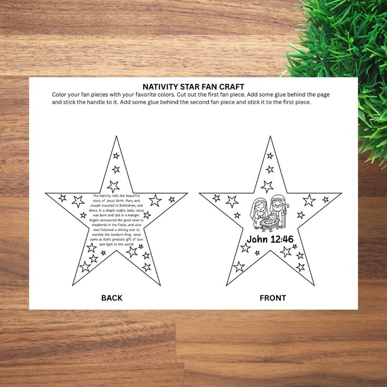 Christmas Bible Craft, Bible Verse Coloring Craft Sunday School, Jesus ...
