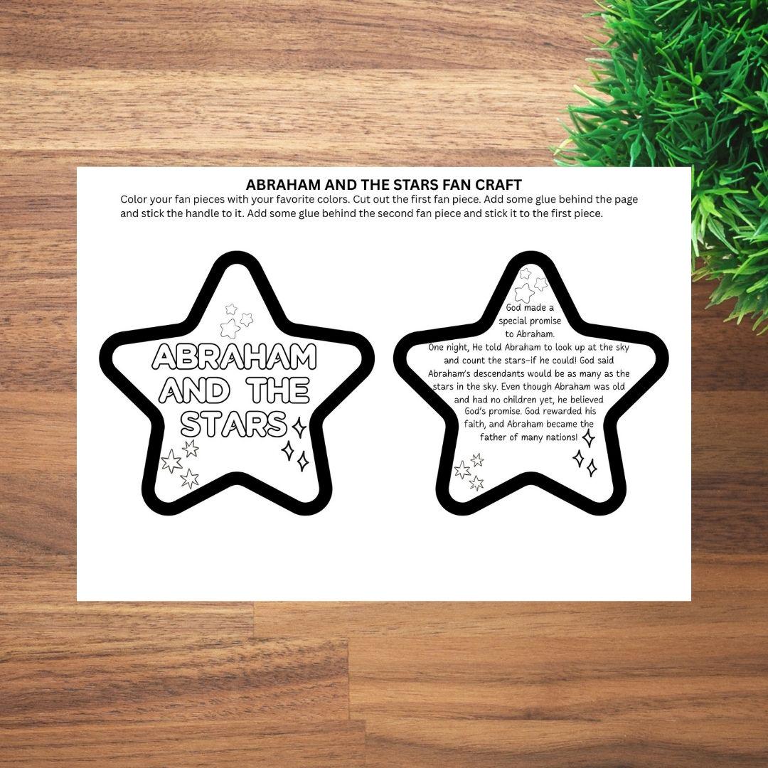 Abraham and the Stars Fan Bible Craft, Promise to Abraham and Sarah ...