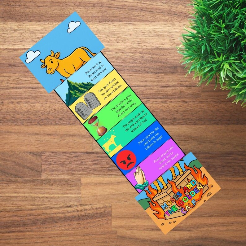 Moses Golden Calf Folding Surprise Bible Craft, Bible Lesson, Bible ...