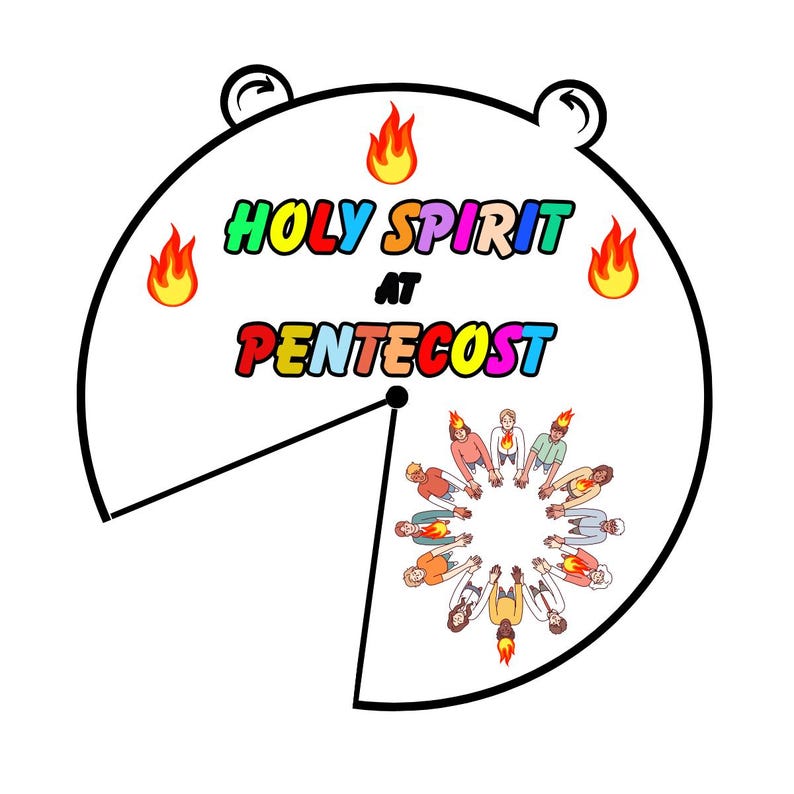 Pentecost Coloring Wheel, Acts 2 Bible Lesson, Sunday School Lesson ...