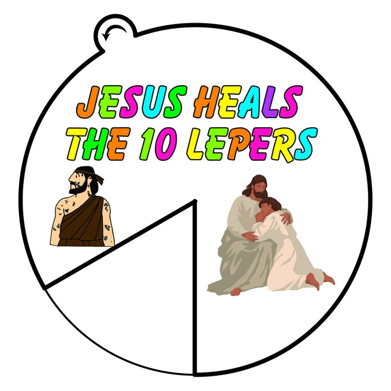 Jesus Heals 10 Lepers, Bible Craft for Kids, Thanksgiving Bible Craft ...