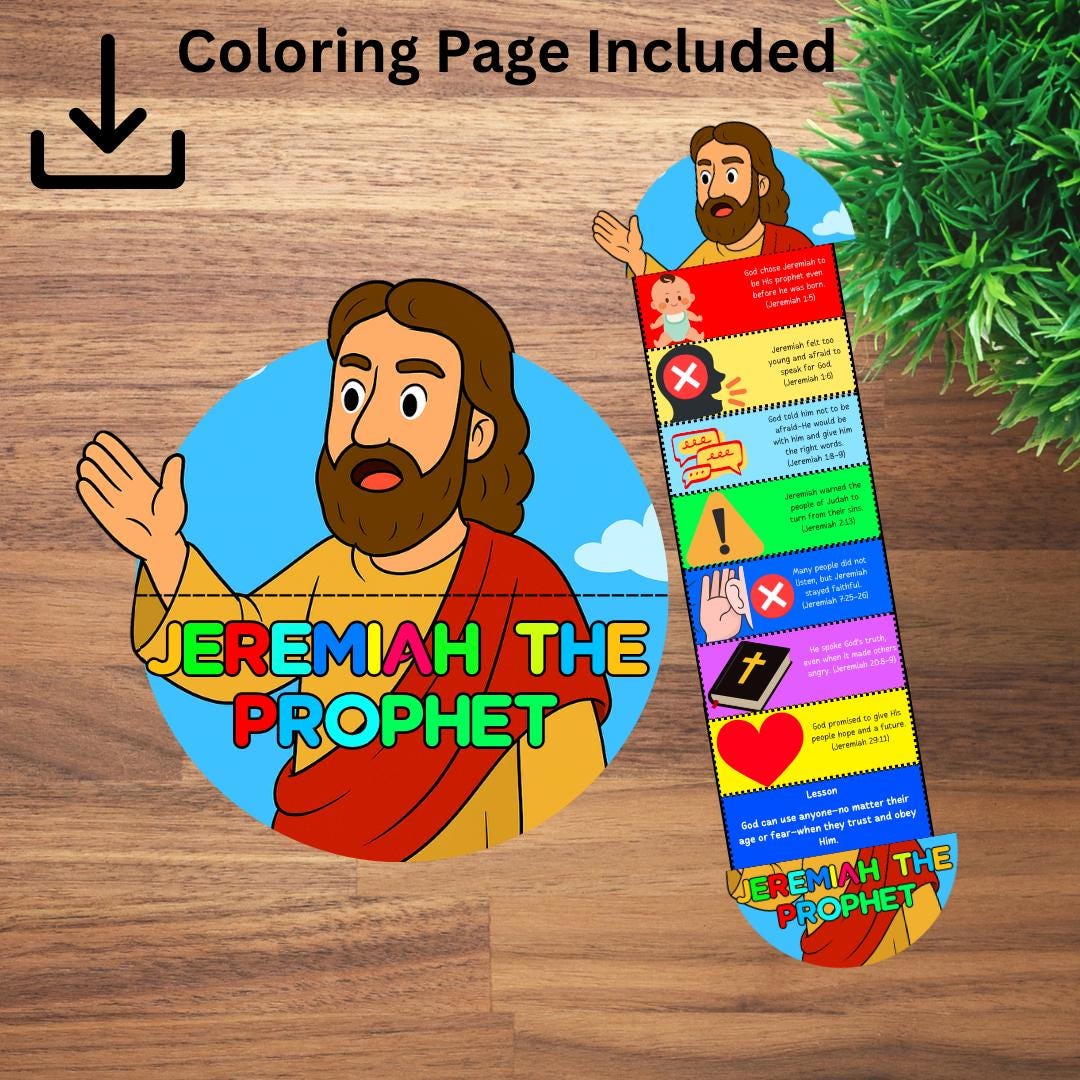 Jeremiah the Prophet Folding Surprise, Bible Craft, Bible Story Lesson ...