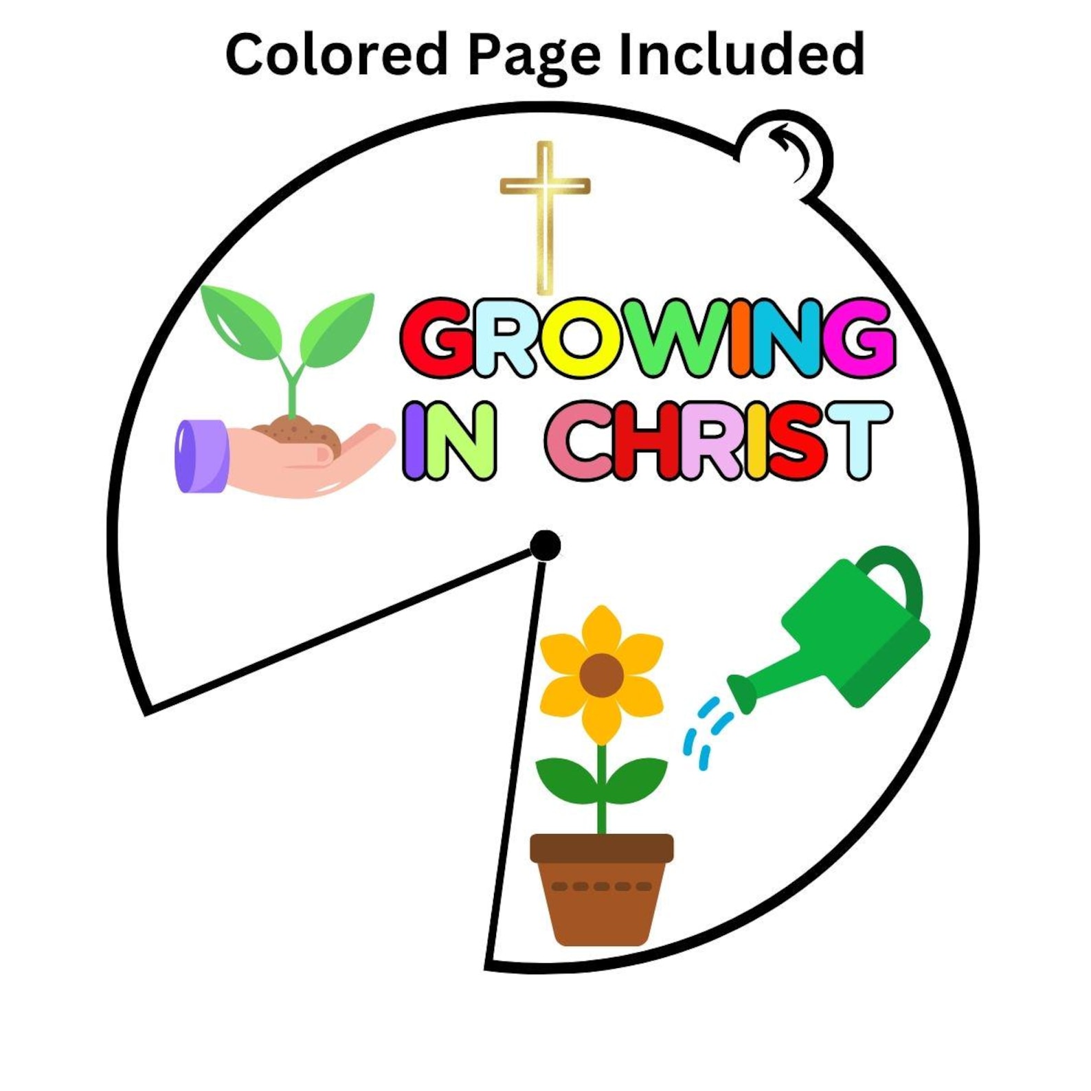 Growing in Christ Craft Activity for Kids, Bible Printable Activity ...