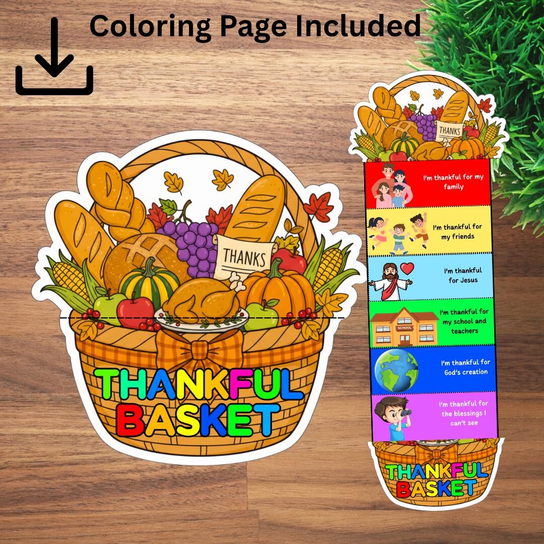 Thankful Folding Surprise Craft for Kids Sunday School Lesson ...