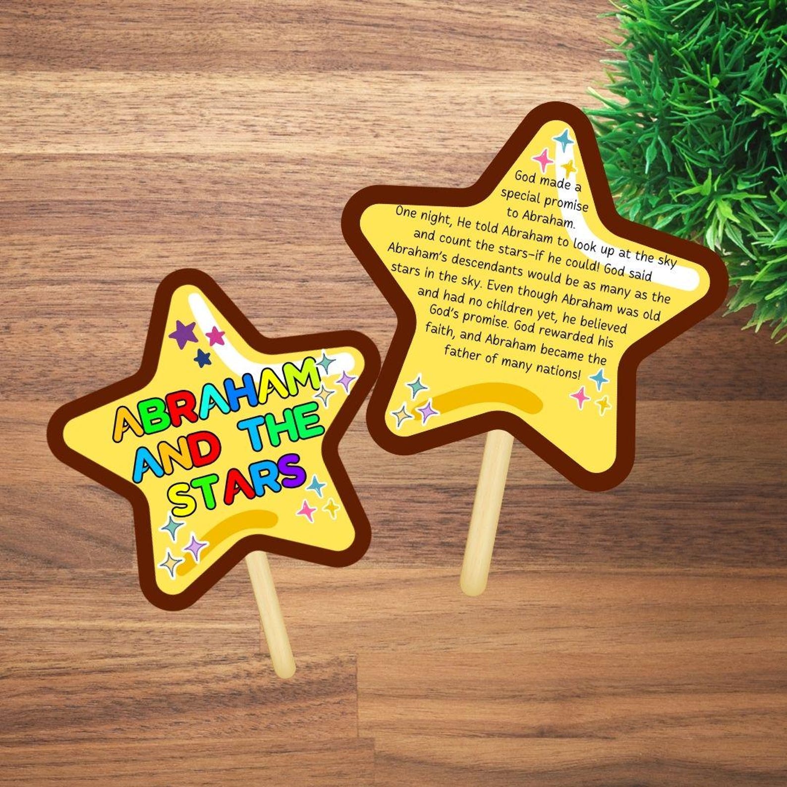 Abraham and the Stars Fan Bible Craft, Promise to Abraham and Sarah ...