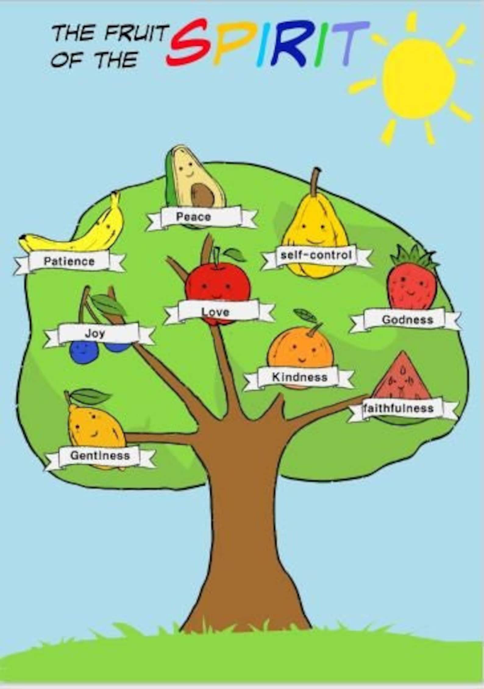 Fruit of the Spirit Matching Printable Game, Galatians 5 Activity ...
