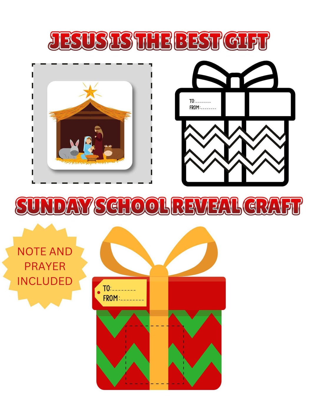 Jesus is the Best Gift Craft, Christmas Bible Craft, Birth of Jesus ...