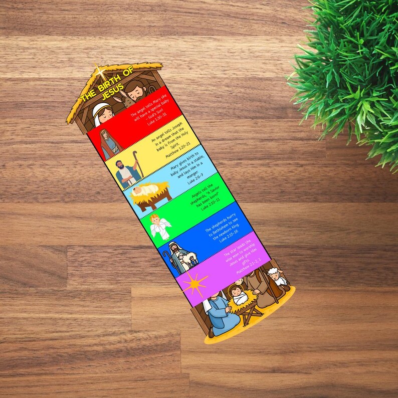 The Birth of Jesus Folding Surprise Craft, Christmas Story for Kids ...