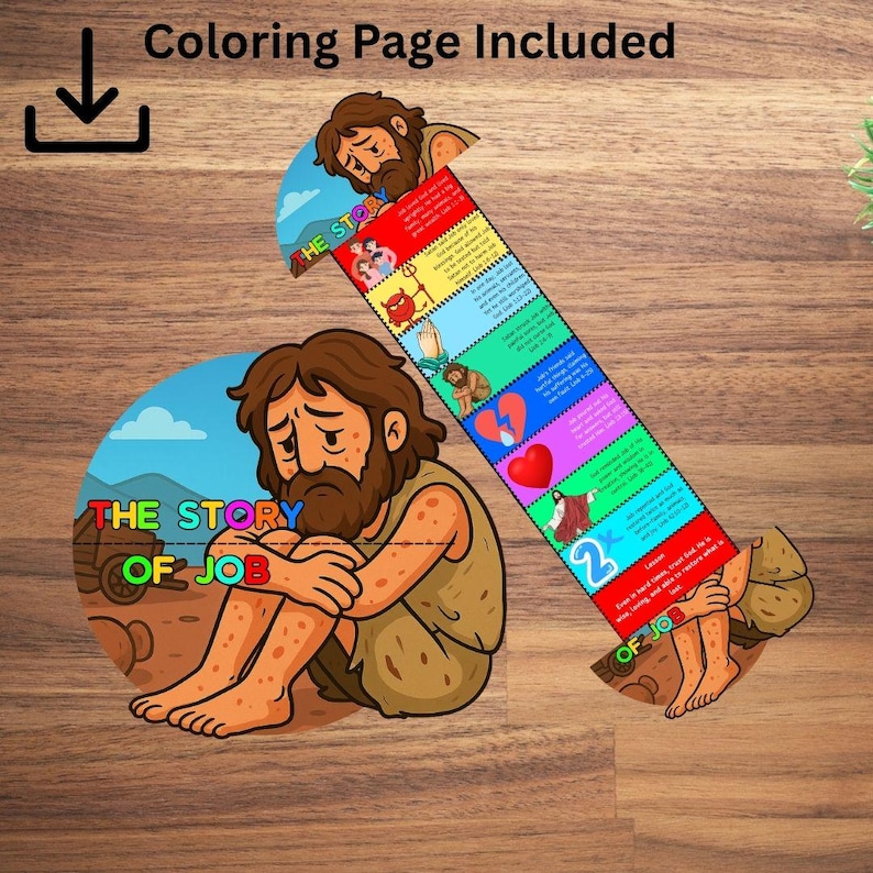 The Story of Job Folding Surprise Bible Craft, Bible Lesson, Memory ...