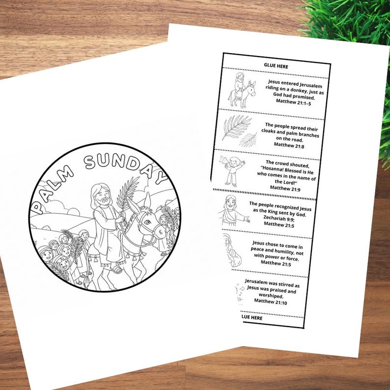Palm Sunday Folding Surprise Craft, Holy Week Story for Kids, Bible ...