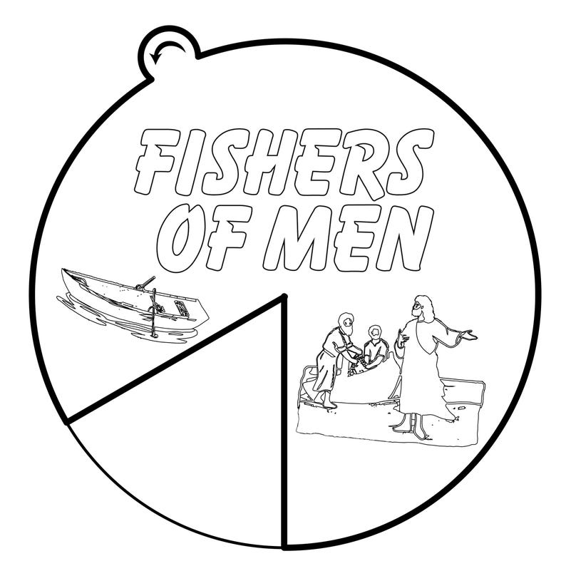 Fishers of Men Bible Craft for Kids, 12 Disciples of Jesus, Sunday ...