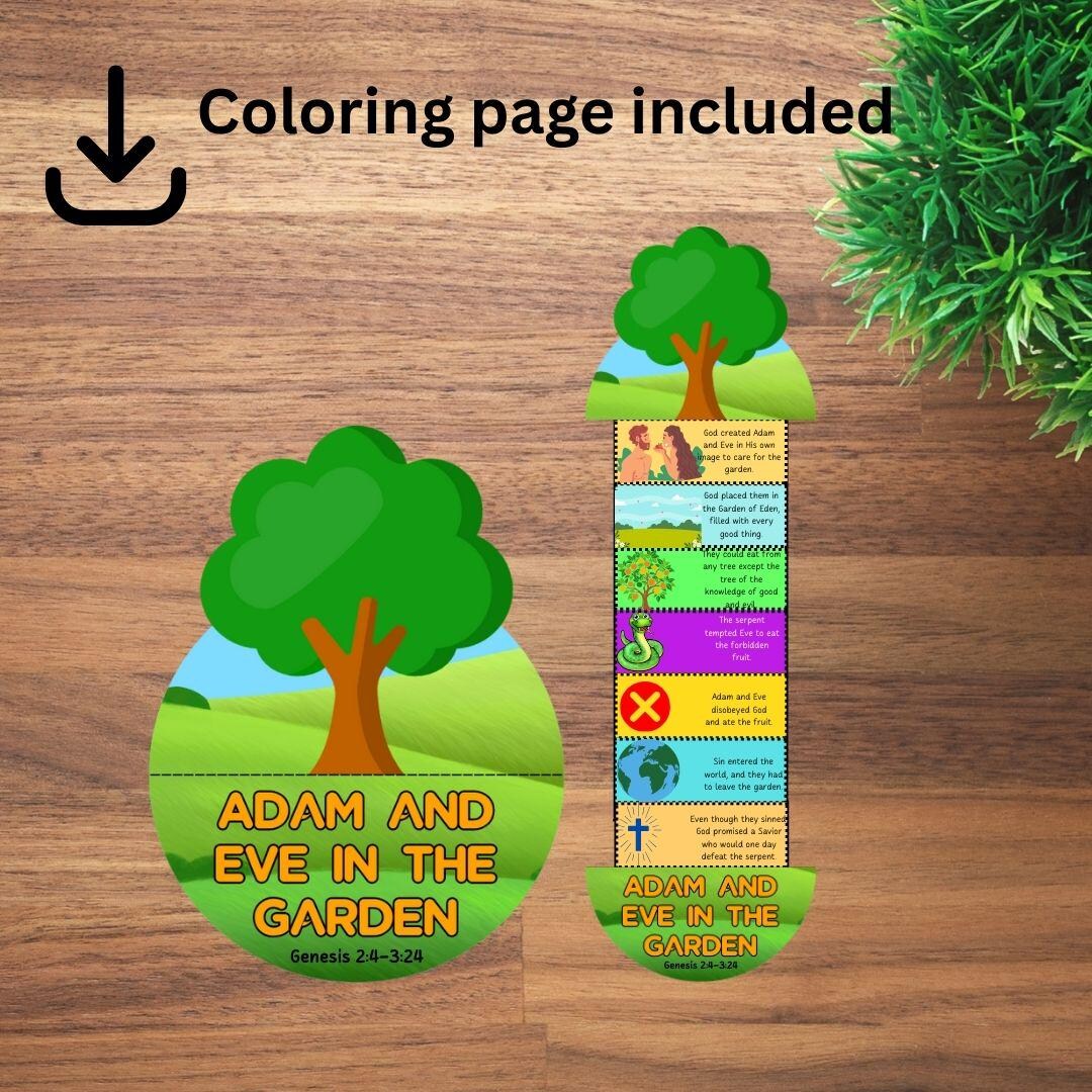 Adam and Eve Folding Surprise | Bible Story Activity for Kids | Sunday ...