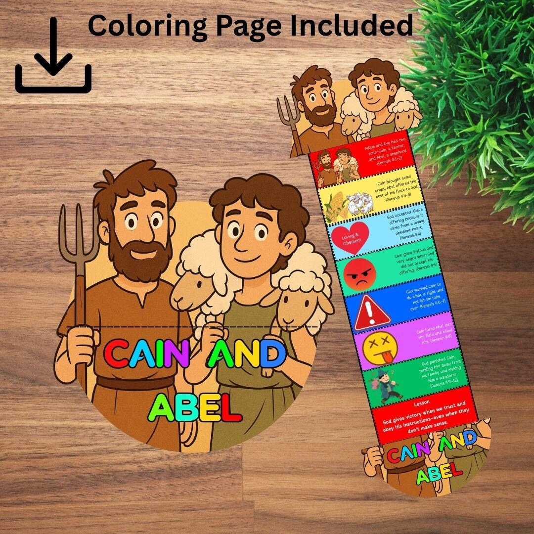 Cain and Abel Folding Surprise, Memory Games, Bible Craft for Kids ...