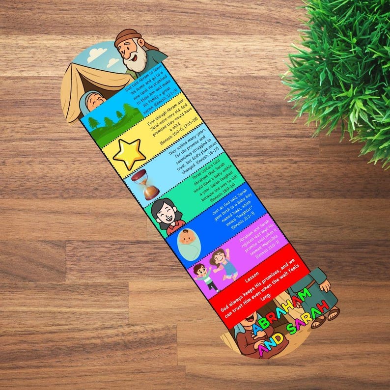 Abraham and Sarah Folding Surprise Bible Craft, Promise to Abraham and ...