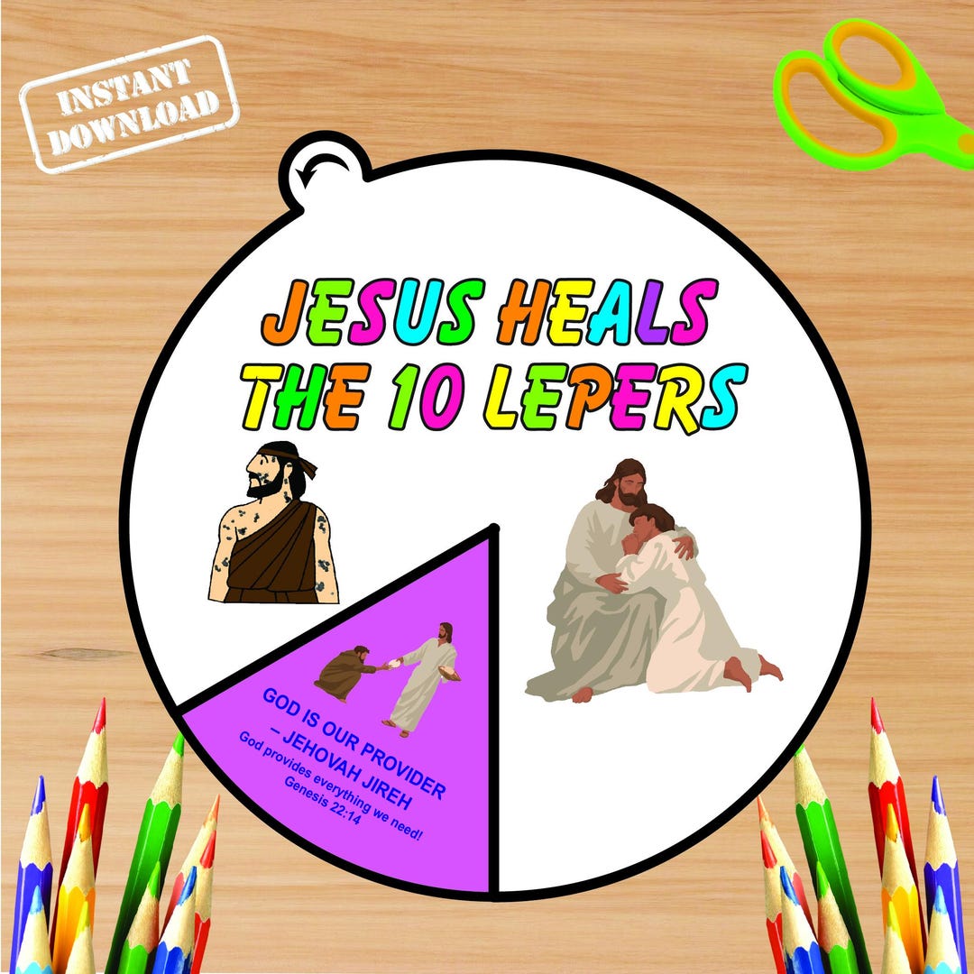 Jesus Heals 10 Lepers, Bible Craft for Kids, Thanksgiving Bible Craft ...