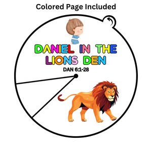 Daniel in the Lion's Den Craft/ Sunday School Lesson for Kids/ Coloring ...