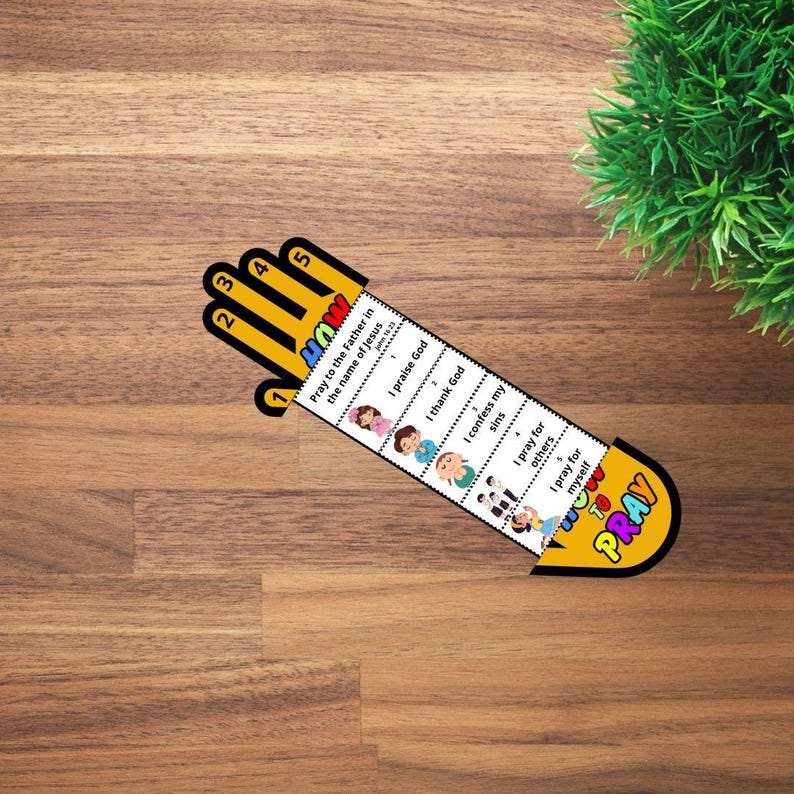 How to Pray Craft for Kids | Sunday School Bible Lesson | Learn to Pray ...