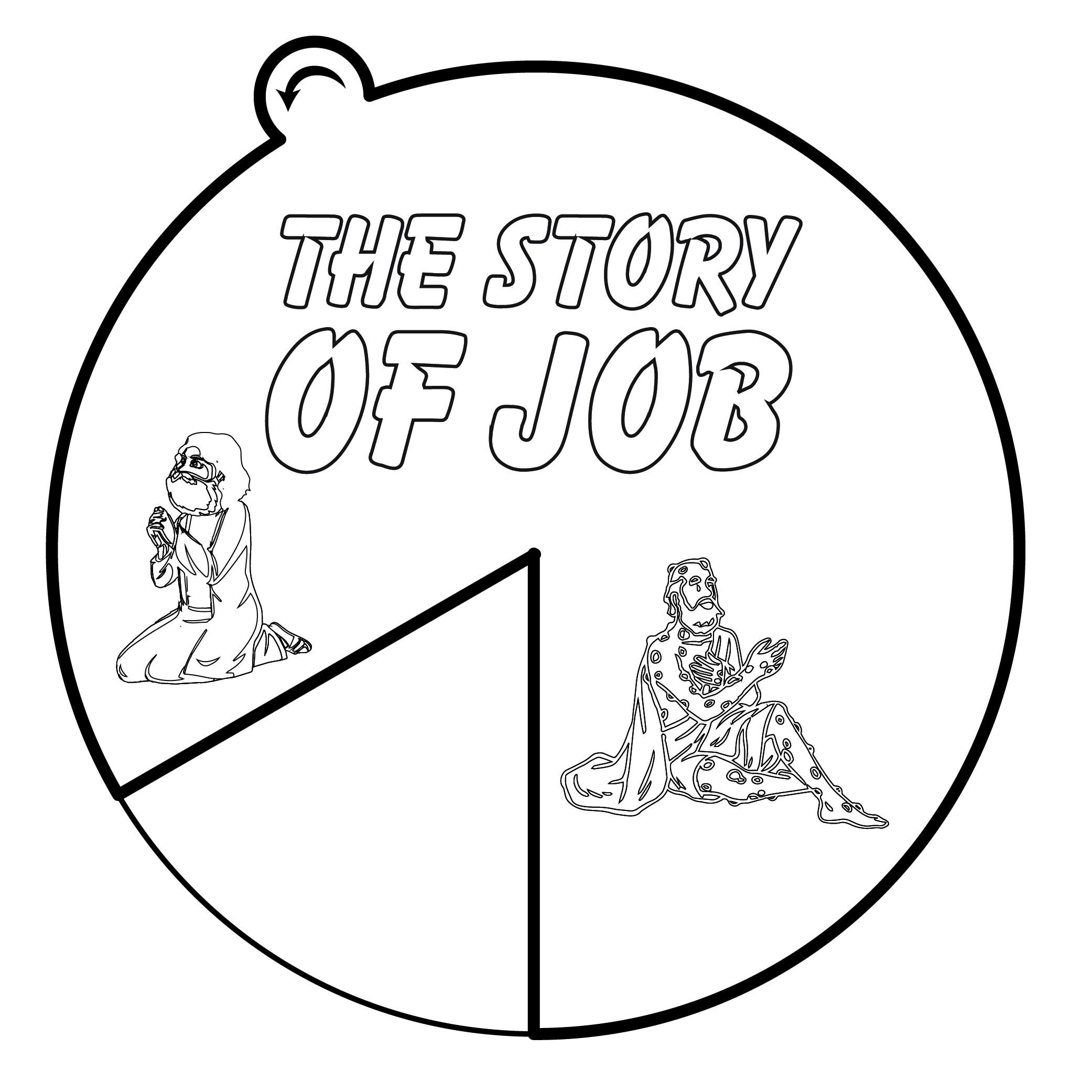 The Story of Job Bible Story Wheel, Job 1-2, Bible Craft, Sunday School ...