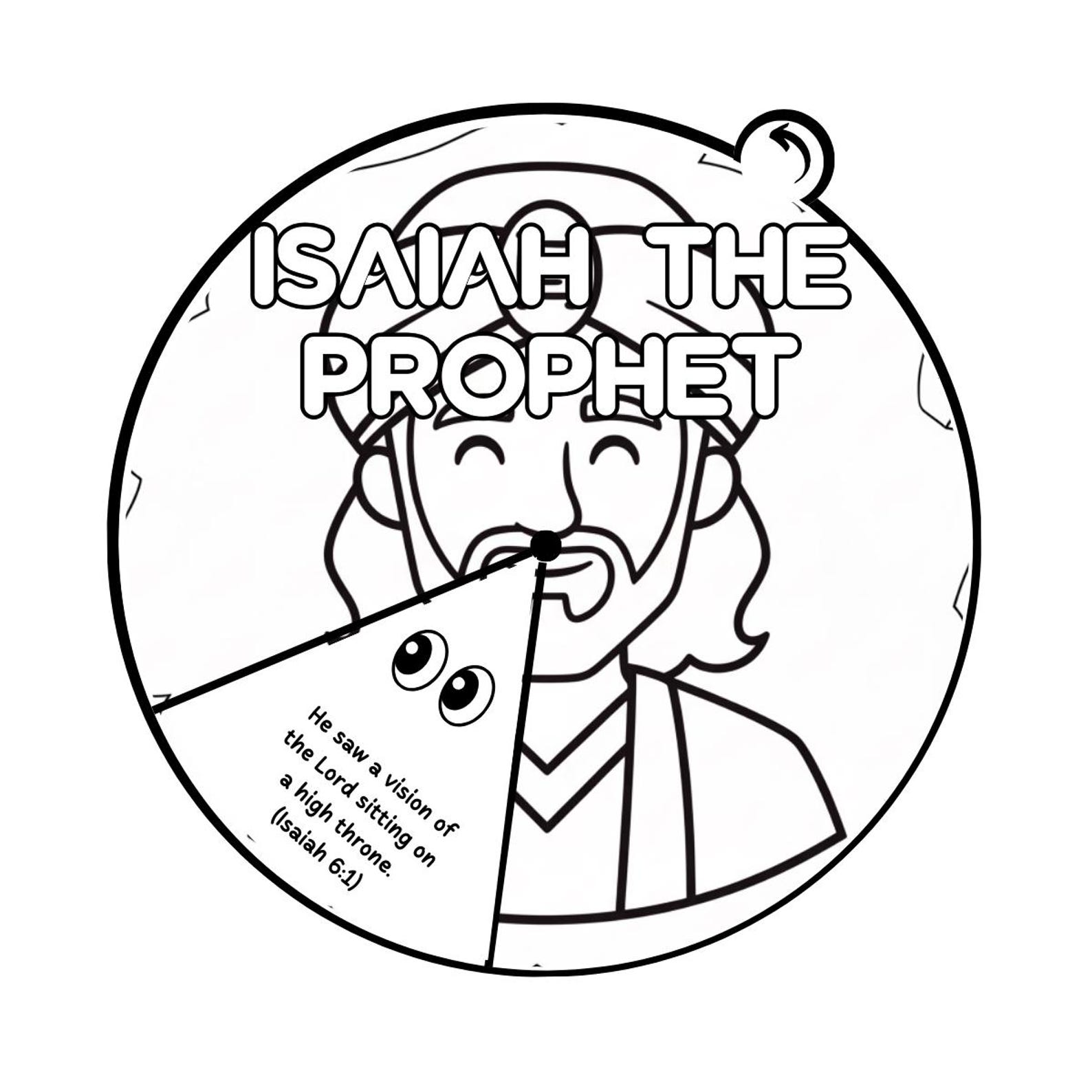 Isaiah the Prophet Wheel, Bible Craft, Bible Story Lesson, Sunday ...